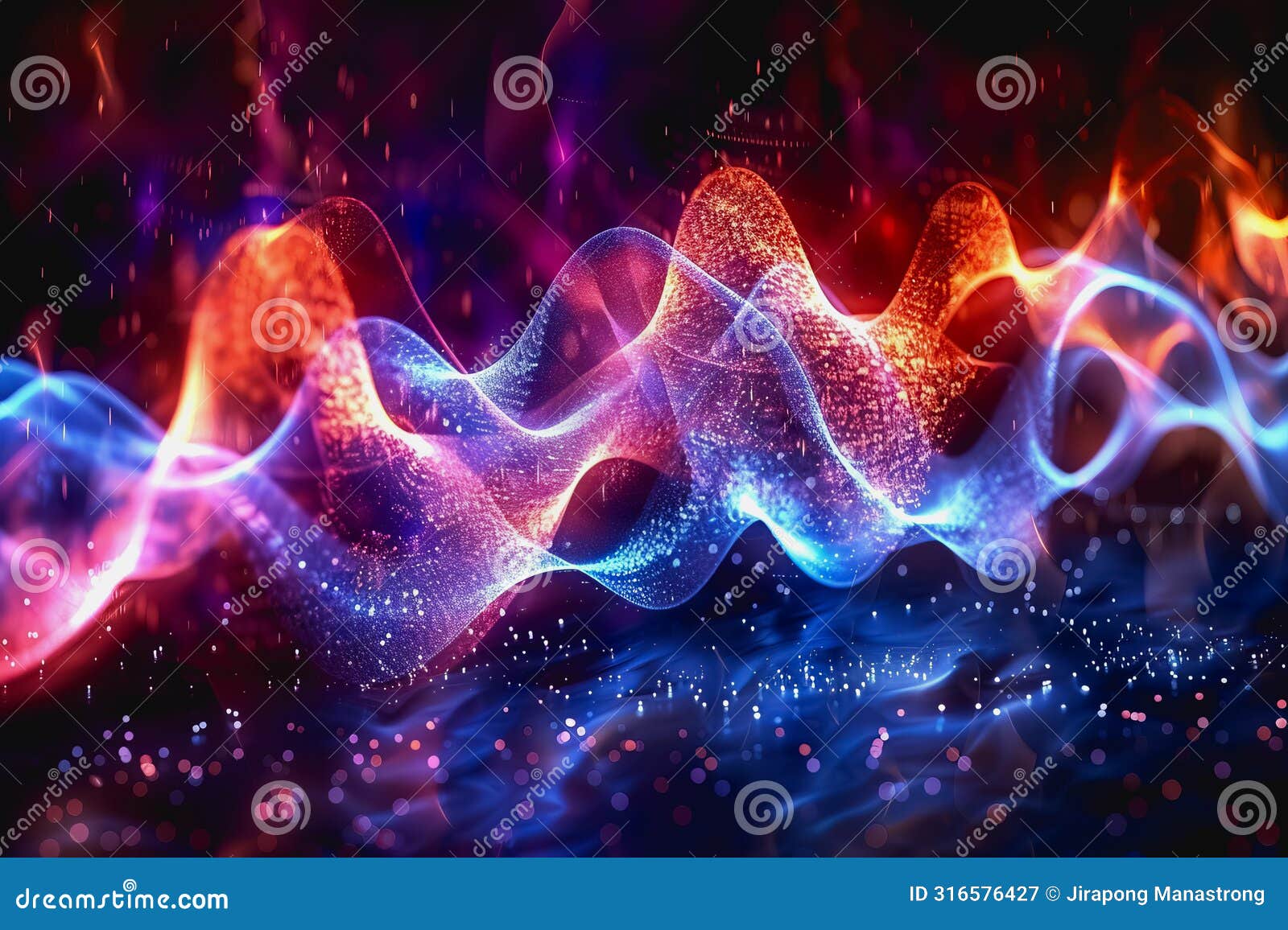 Digital Matrix Data Waveform on Music Dynamic Wave Abstract Concept ...