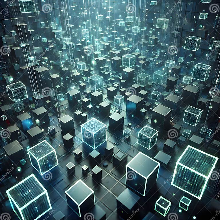 Digital Matrix: Exploring the Depths of Data Architecture Stock Image - Image of complexity ...