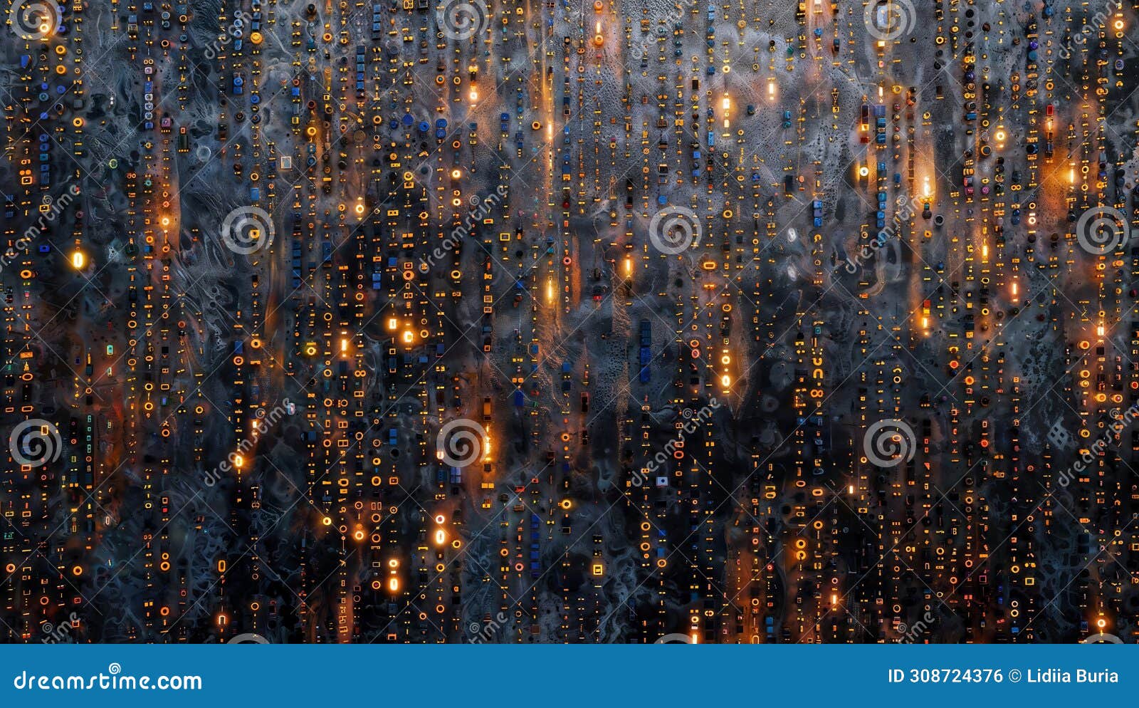 Golden Matrix: Digital Matrix in Gold on a Dark Background, Generative ...