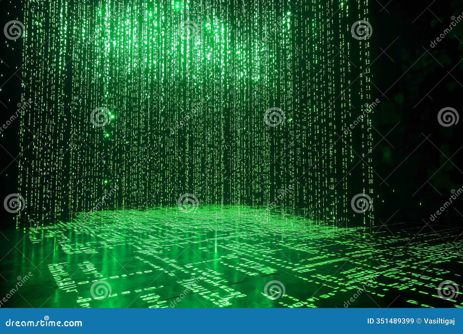 Digital Matrix Light Display Stock Illustration - Illustration of ...