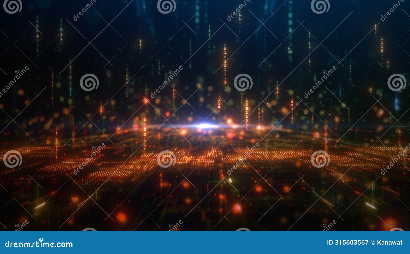 Digital Matrix Particles, and Security Background, Technology Digital ...