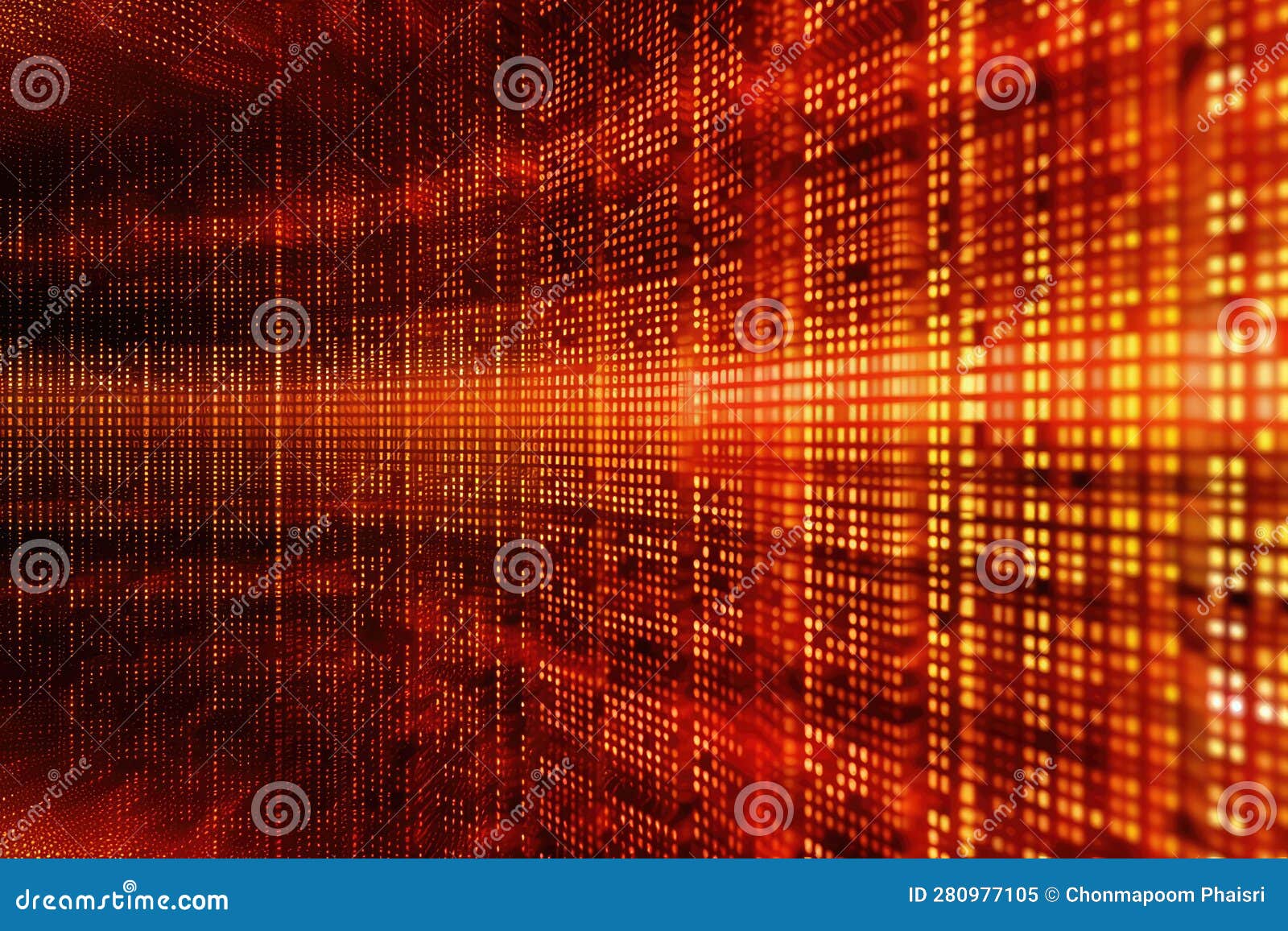 Digital Matrix: a Matrix of Pixels or Binary Code Forming an Abstract ...