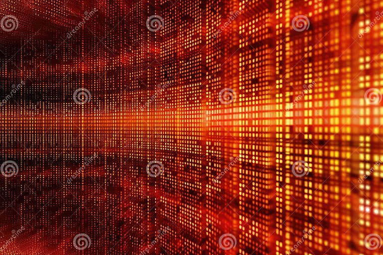 Digital Matrix A Matrix Of Pixels Or Binary Code Forming An Abstract Background Stock