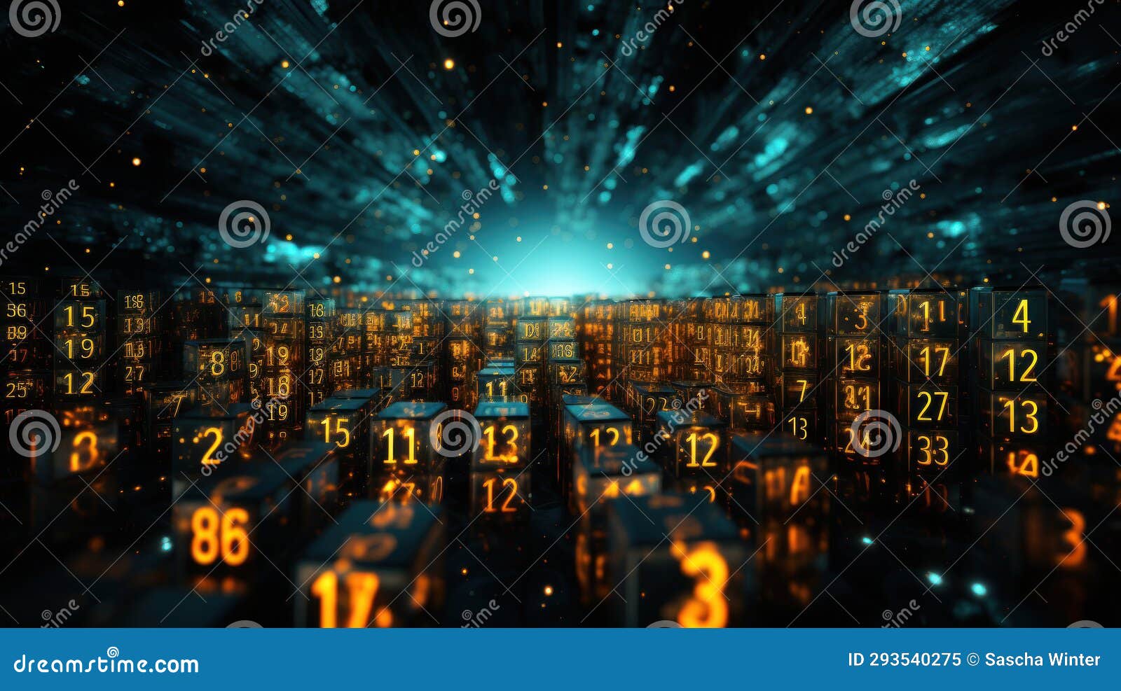 Digital Matrix: Seamless Screen Code Numbers Texture Stock Illustration ...