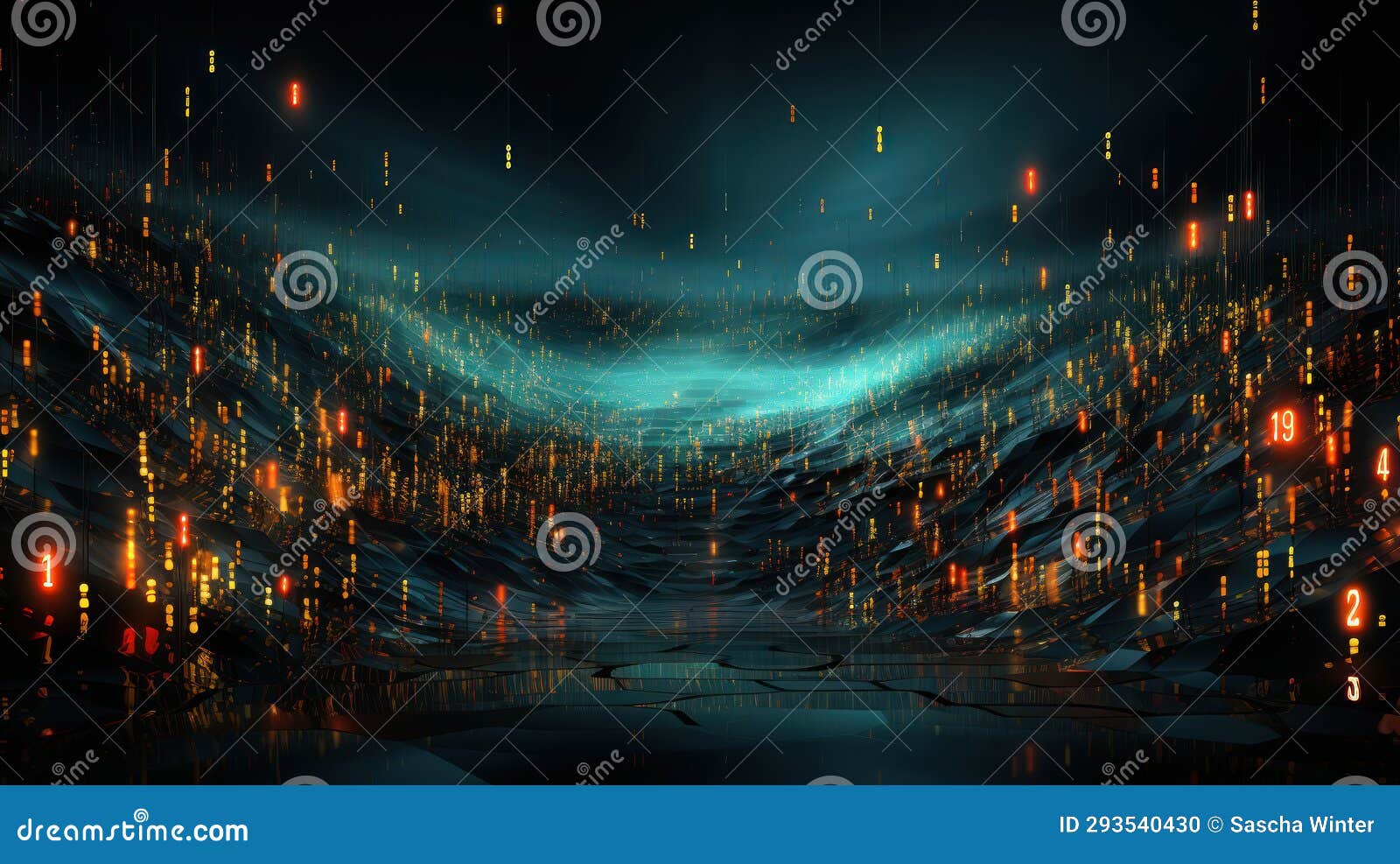 Digital Matrix: Seamless Screen Code Numbers Texture Stock Illustration ...