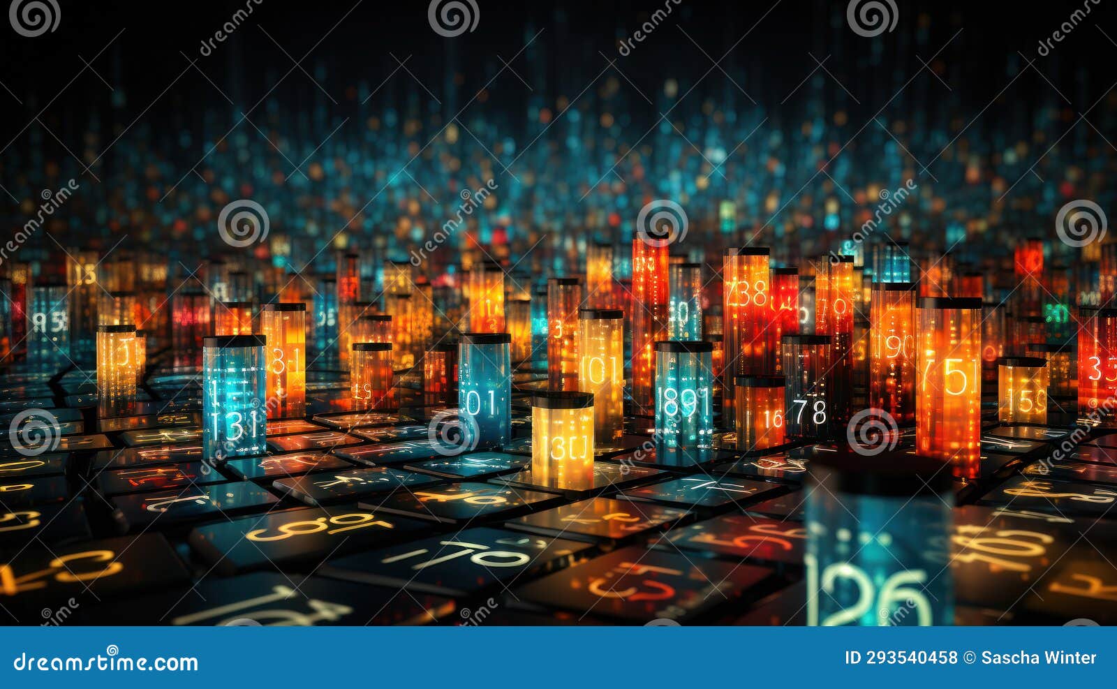 Digital Matrix: Seamless Screen Code Numbers Texture Stock Illustration ...