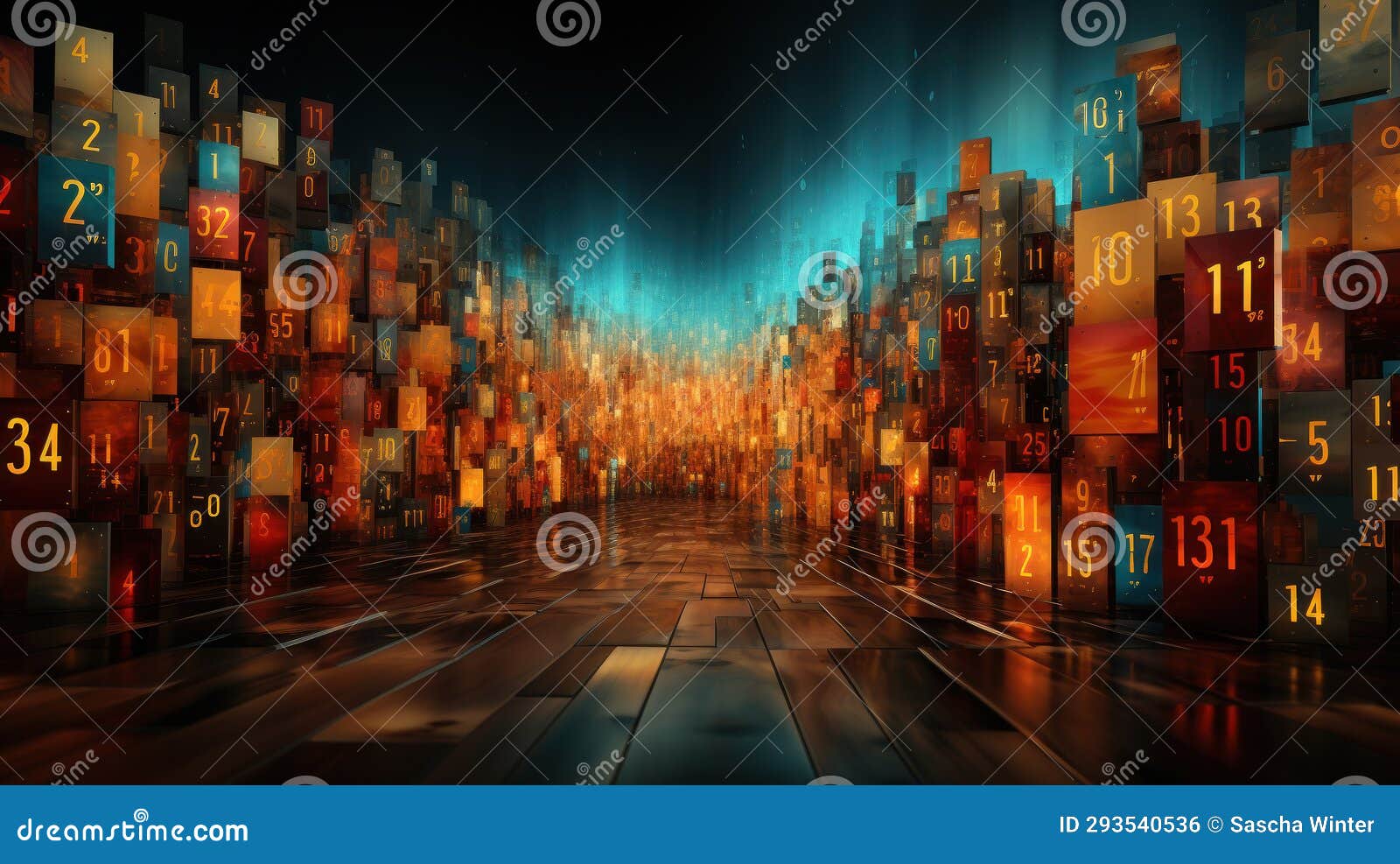 Digital Matrix: Seamless Screen Code Numbers Texture Stock Illustration ...