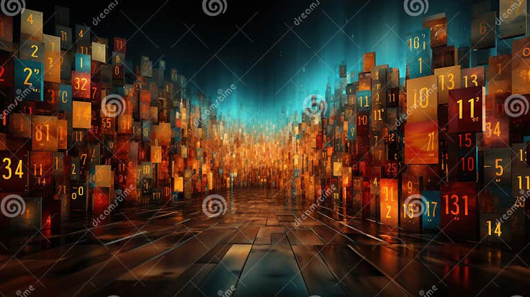 Digital Matrix: Seamless Screen Code Numbers Texture Stock Illustration ...