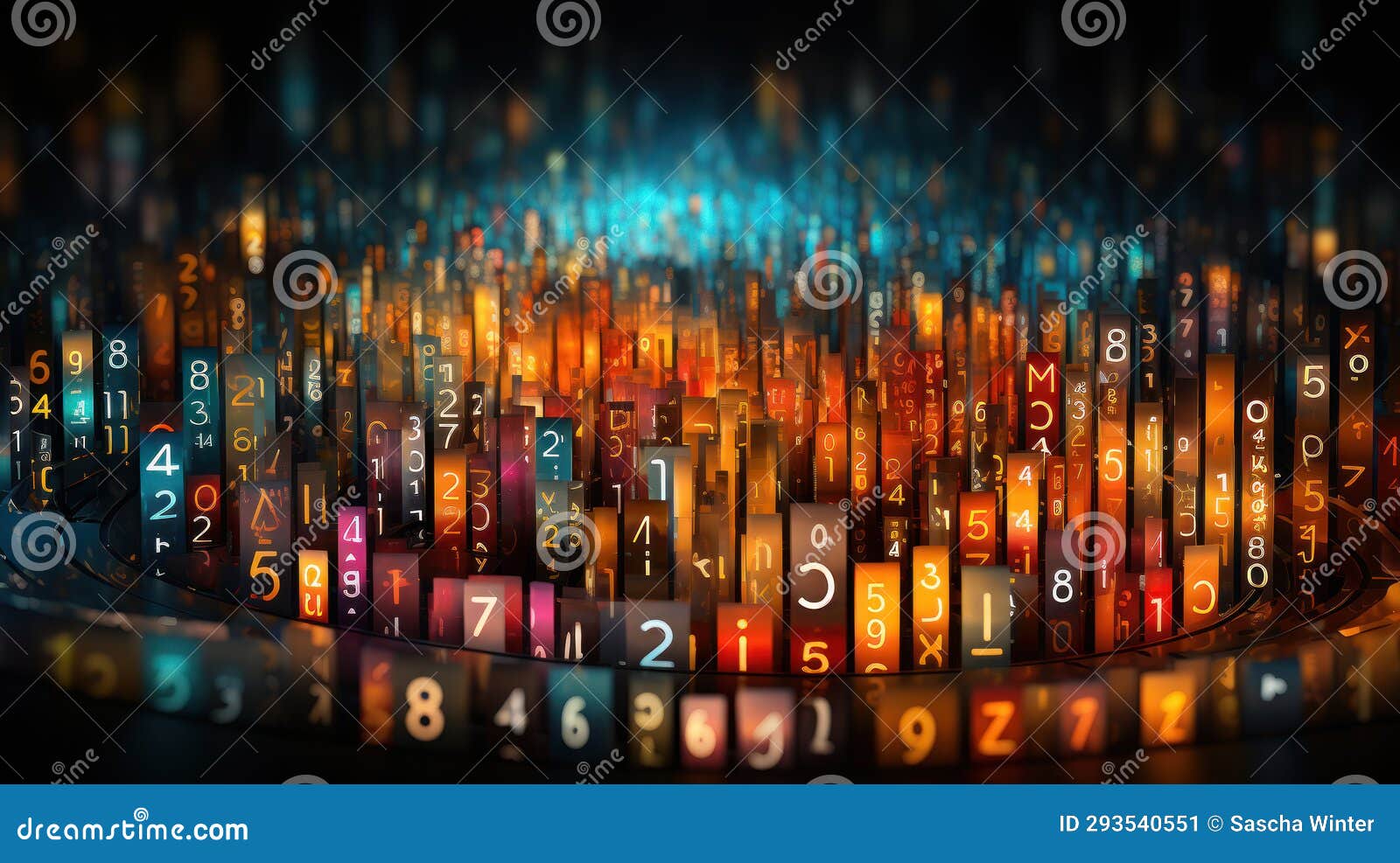 Digital Matrix: Seamless Screen Code Numbers Texture Stock Illustration ...