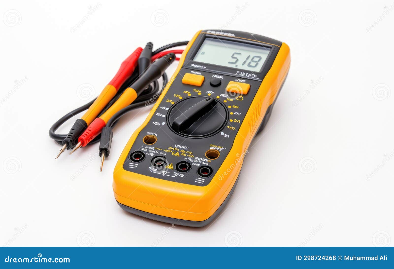 Digital Measurement Device on White Background Stock Photo - Image of ...