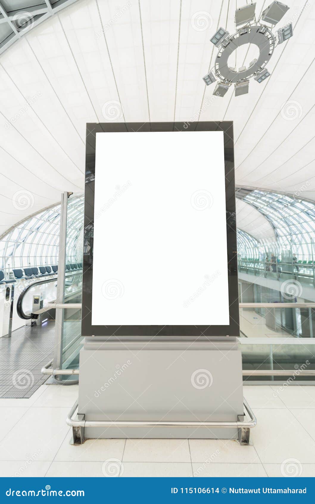 Digital Media Blank with White Screen Modern Panel Stock Photo - Image ...