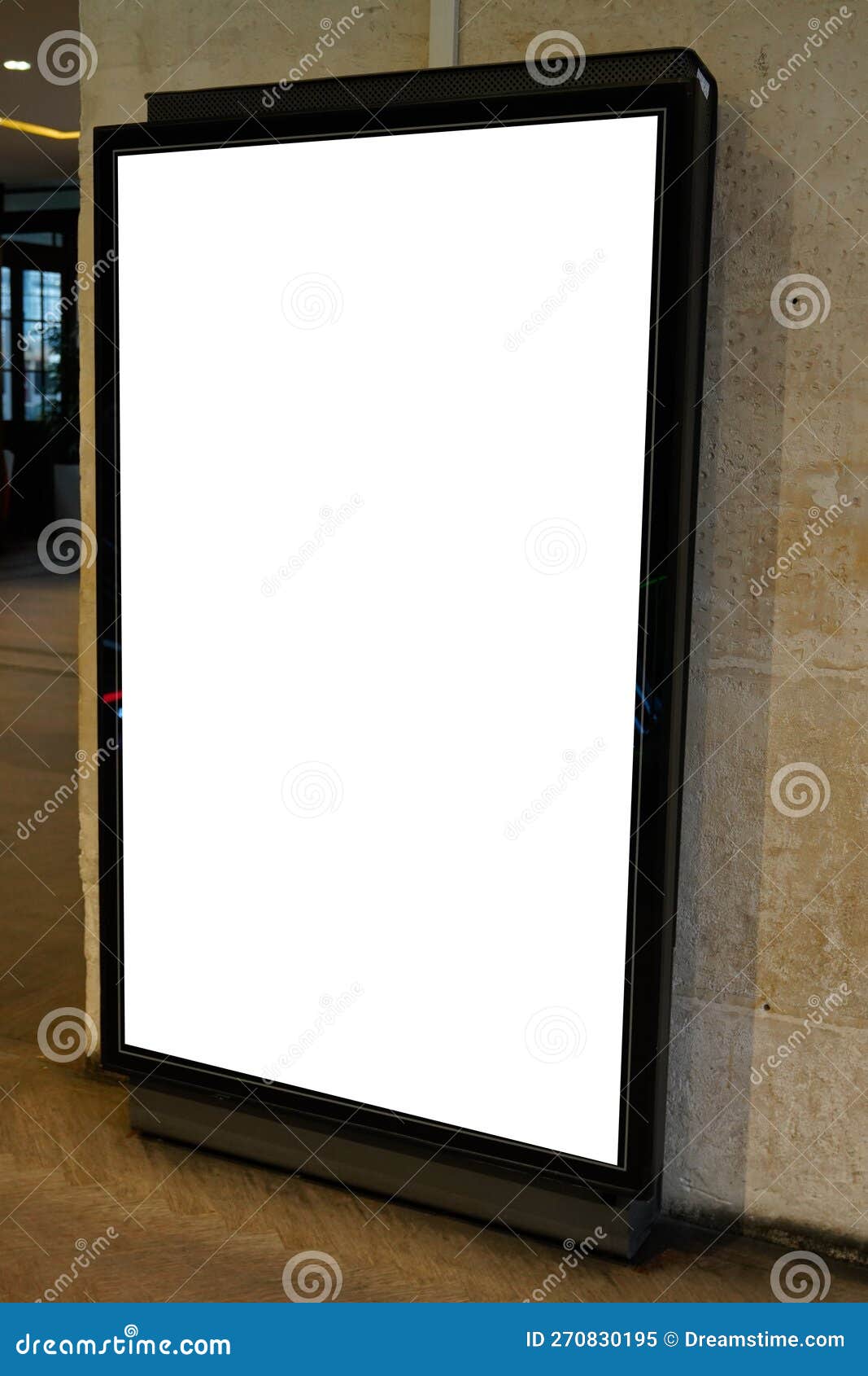 Digital Media Blank White Screen Modern Panel Empty Signboard for ...