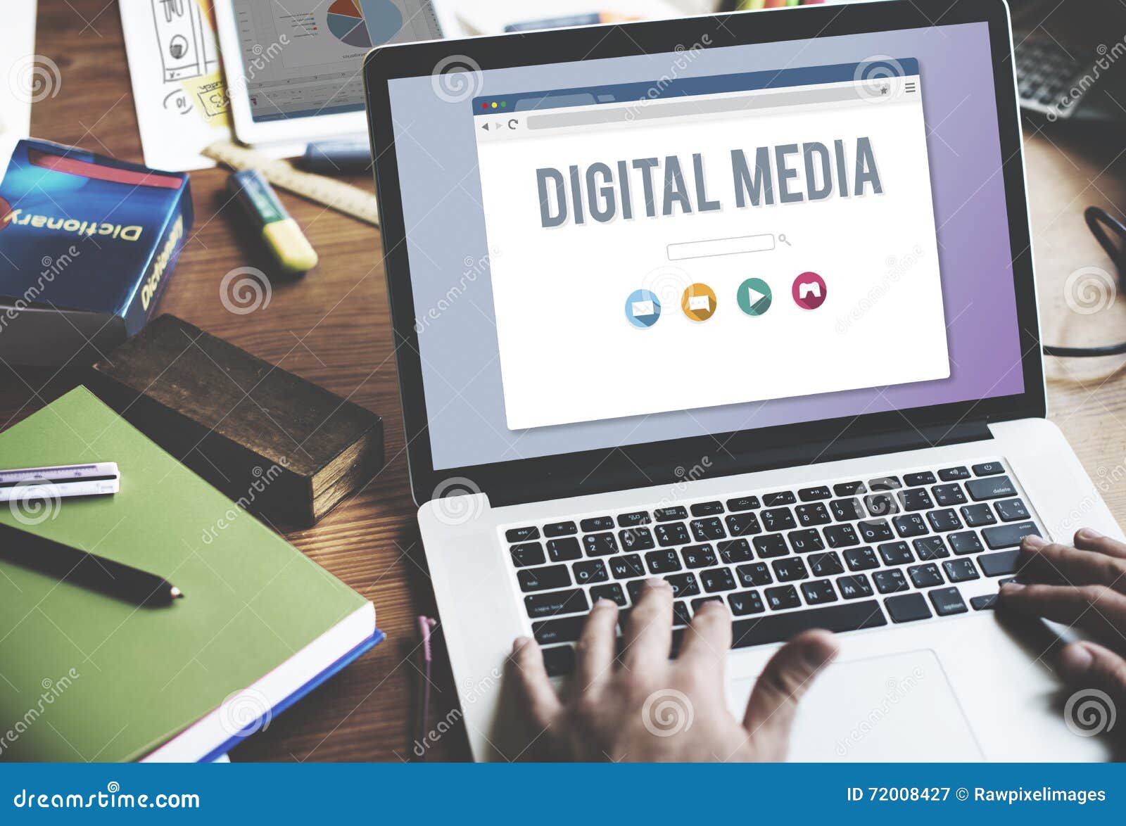 Digital Media Connection Information Internet Concept Stock Image ...