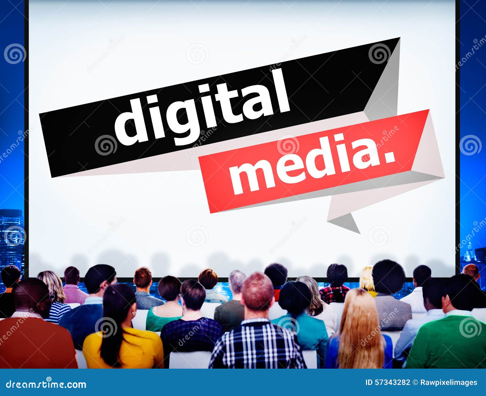 Digital Media Content Share Technology Concept Stock Photo - Image of ...