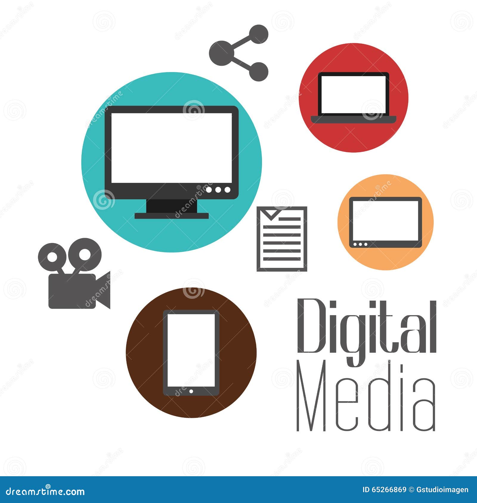 Digital media design stock illustration. Illustration of marketing ...