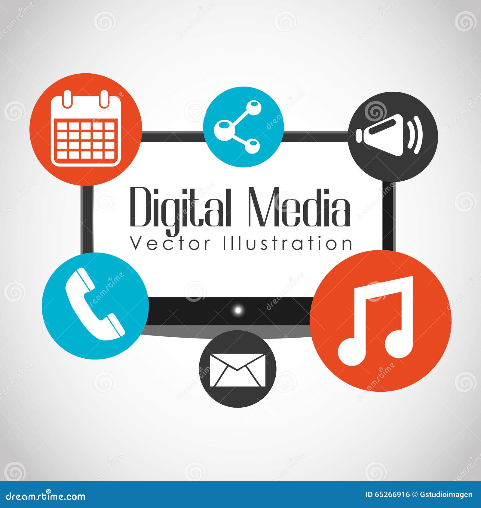 Digital media design stock illustration. Illustration of digital - 65266916