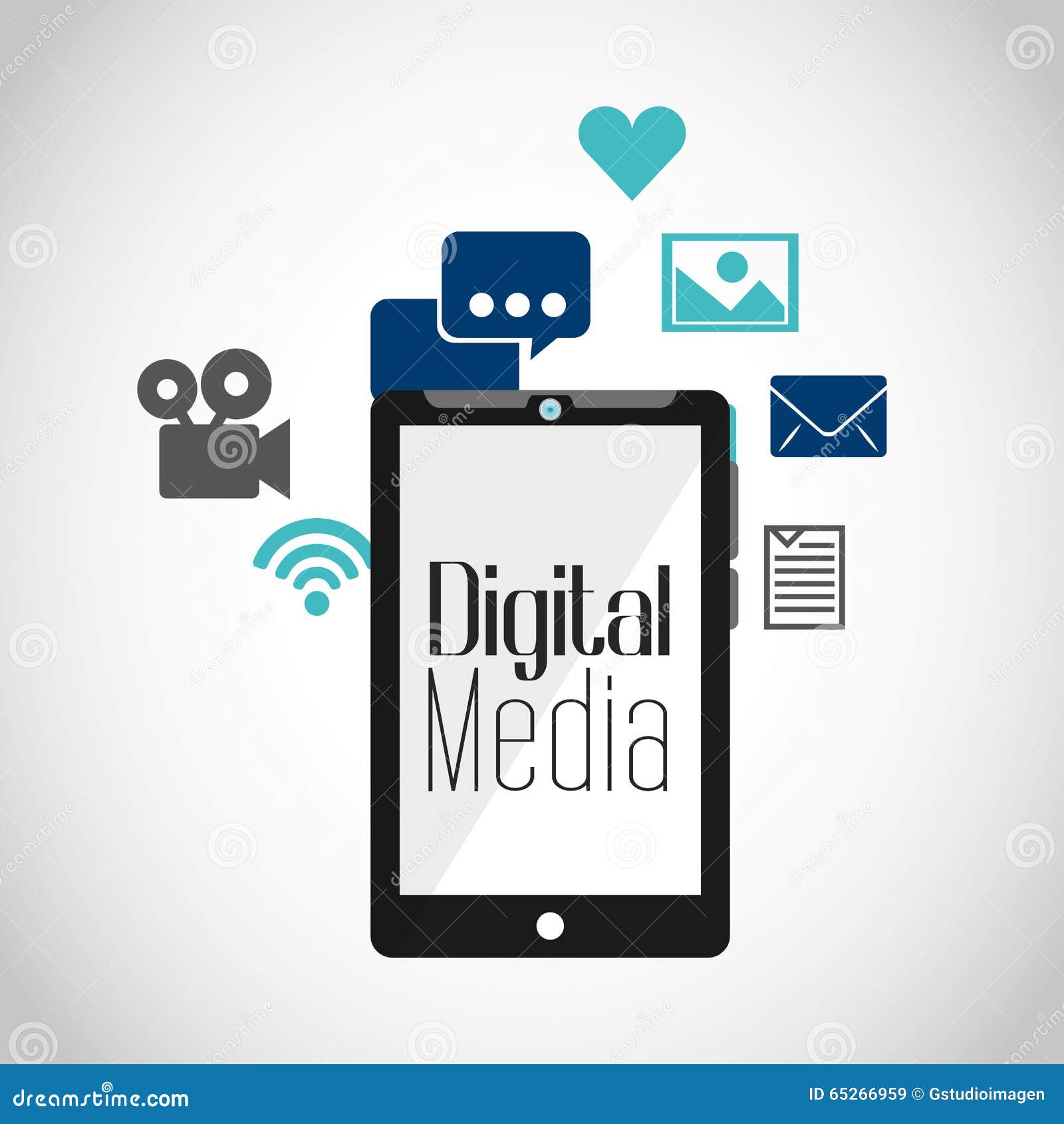 Digital media design stock illustration. Illustration of concept - 65266959