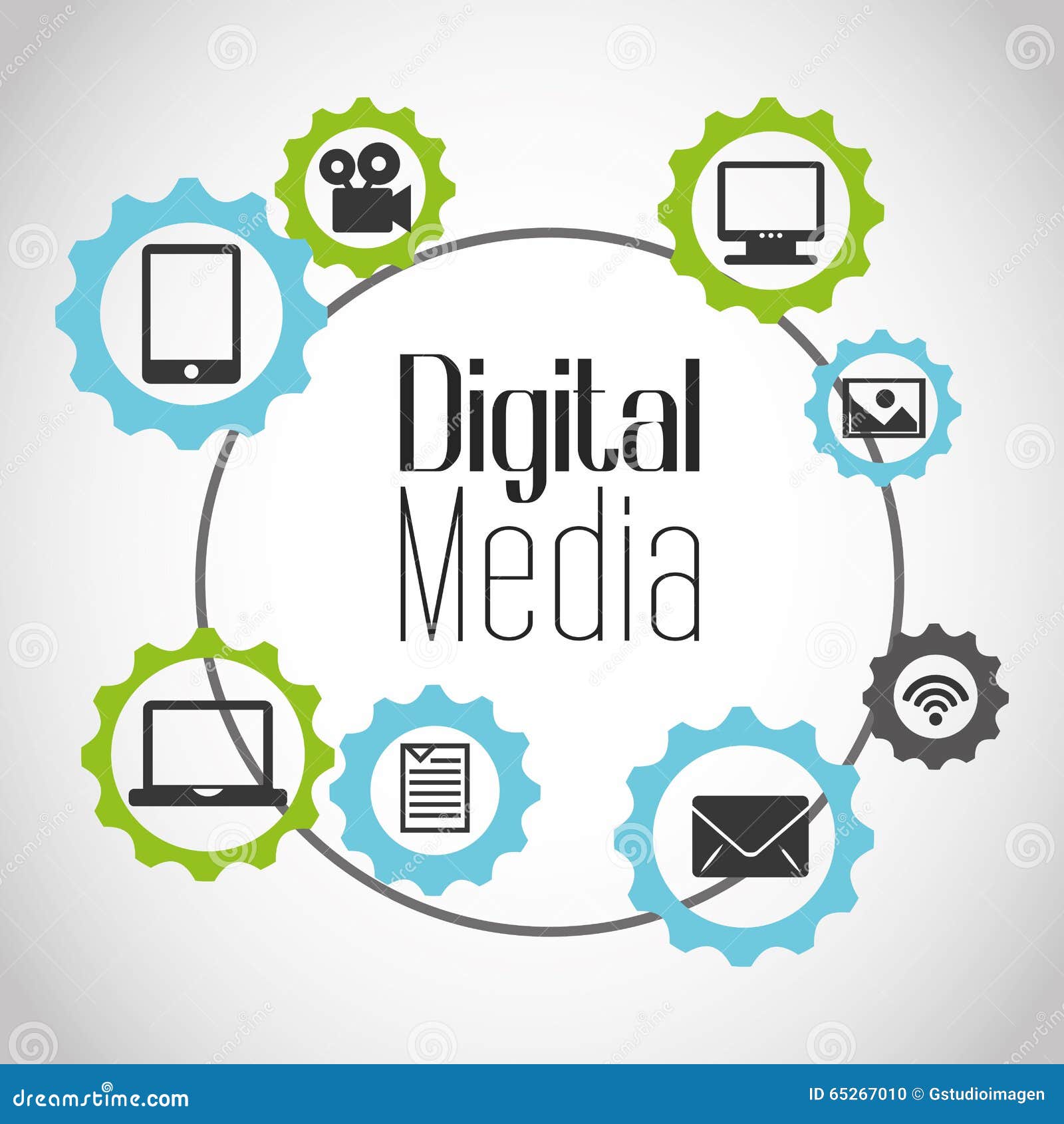 Digital media design stock illustration. Illustration of social - 65267010