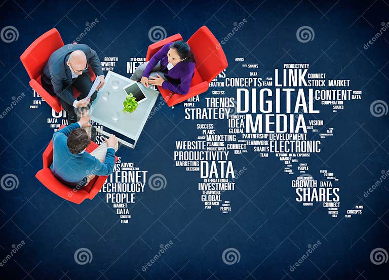 Digital Media Online Social Networking Communication Concept Stock ...