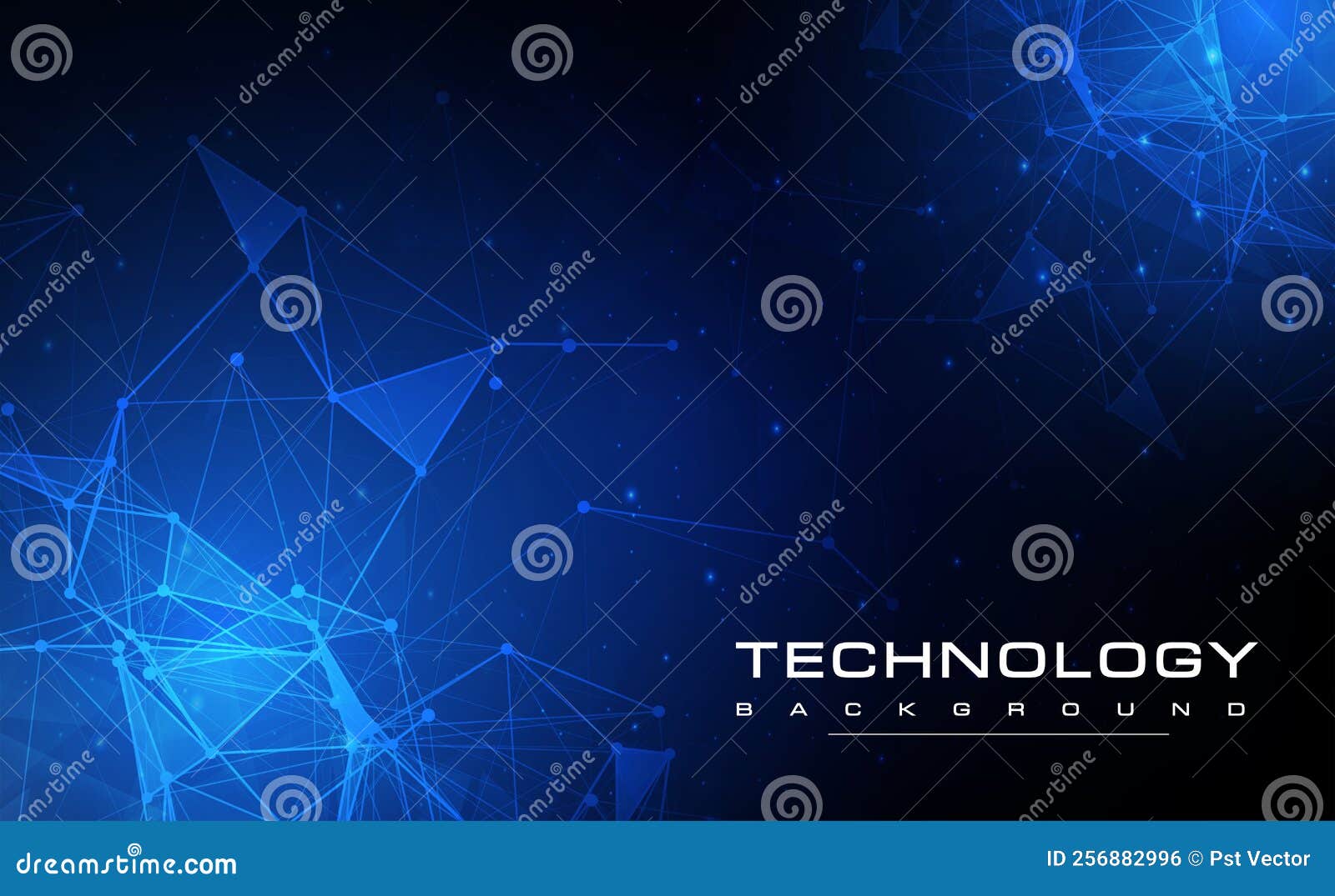 Digital Media Technology Blue Background, Online Cyber Technology ...