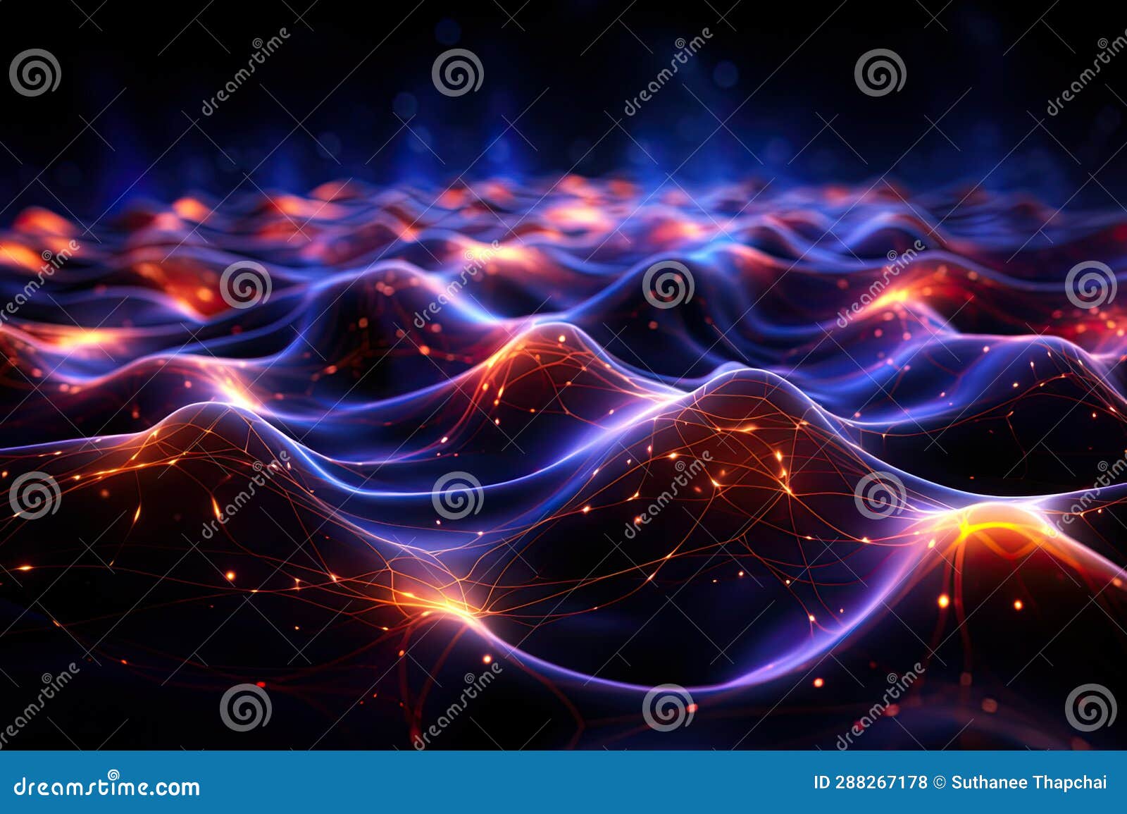 Digital Mesh Concept Tech Simulation Generative AI Stock Photo - Image ...