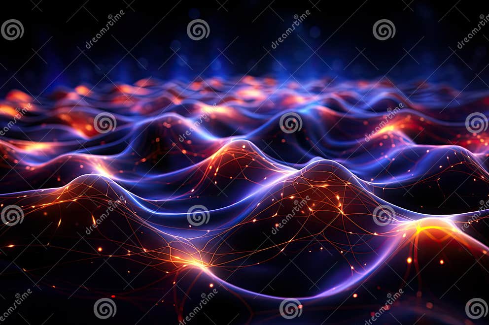 Digital Mesh Concept Tech Simulation Generative AI Stock Photo - Image ...