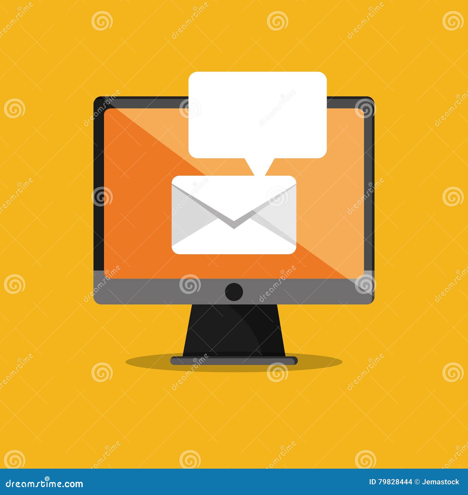 Digital Messaging Related Icons Image Stock Illustration - Illustration ...