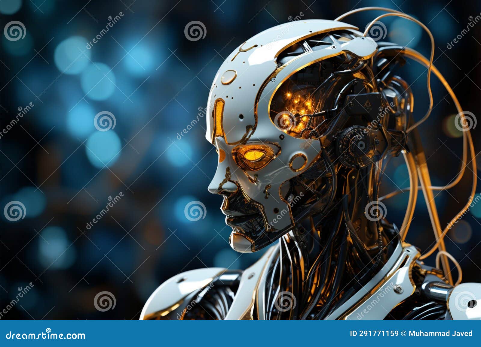 Digital Metamorphosis Computer Robot Background Undergoes Captivating ...