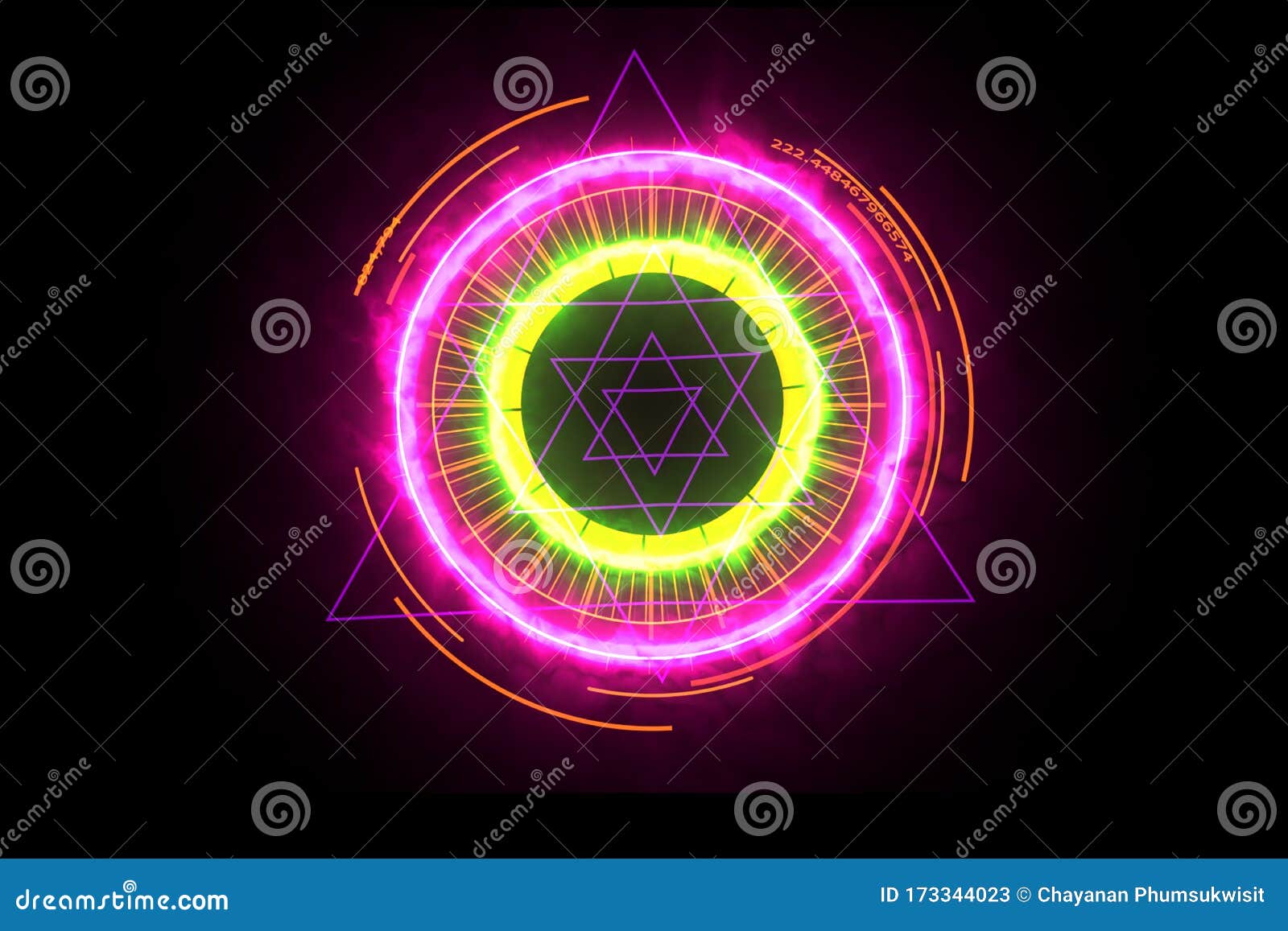 Digital Meter Energy Pink Powerful Around and Magic Purple Six Star in ...