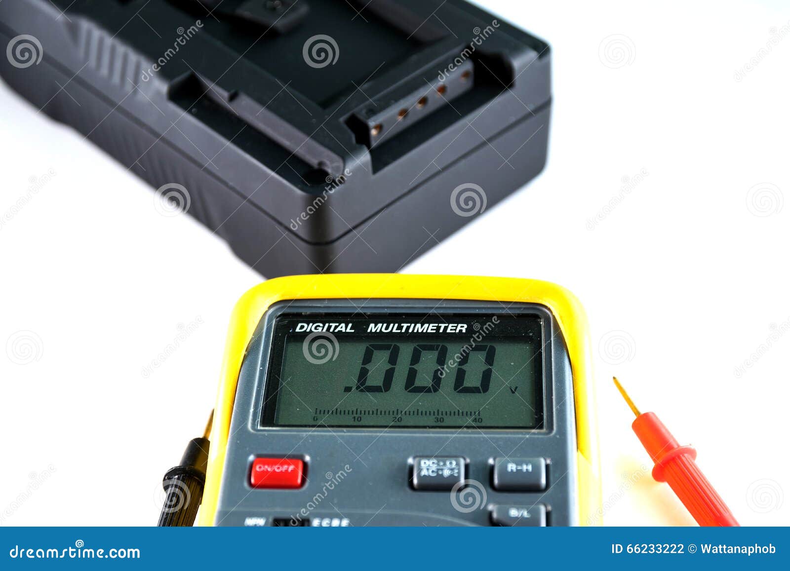 Digital Meter on White Background. Stock Photo - Image of electrician ...