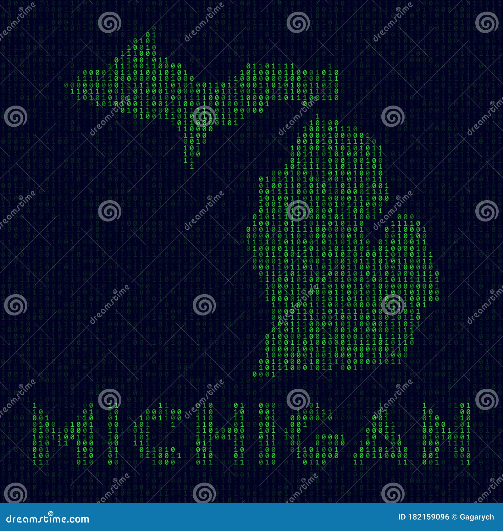 Digital Michigan logo. stock vector. Illustration of cyberspace - 182159096