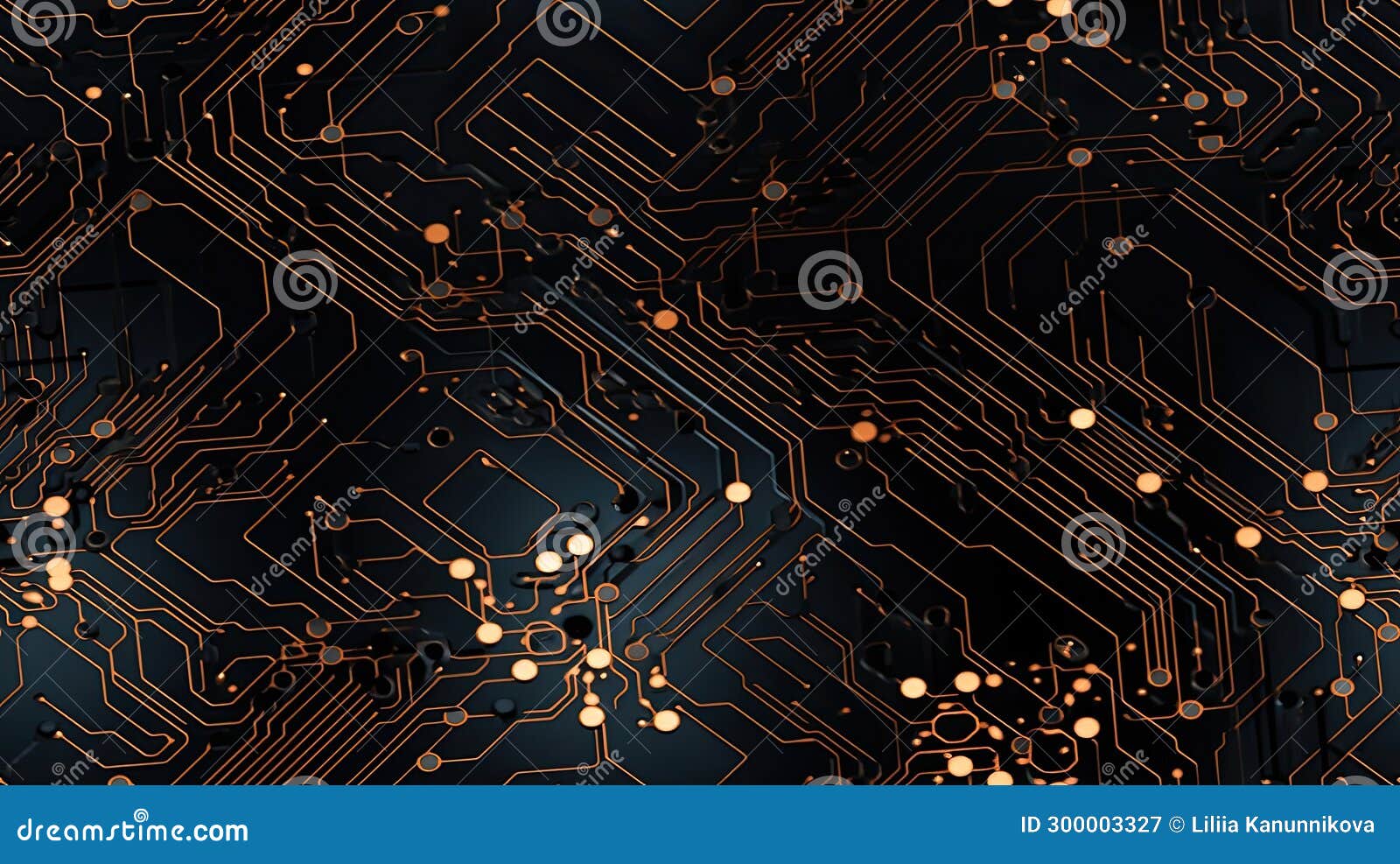 A Digital Microcircuit, Presenting a Background Technology Motherboard ...