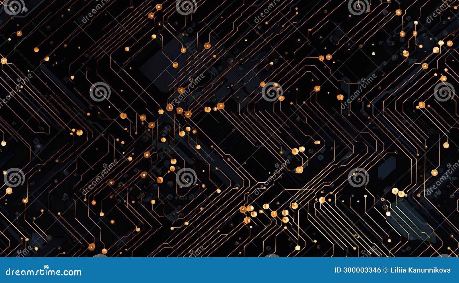 A Digital Microcircuit, Presenting a Background Technology Motherboard ...