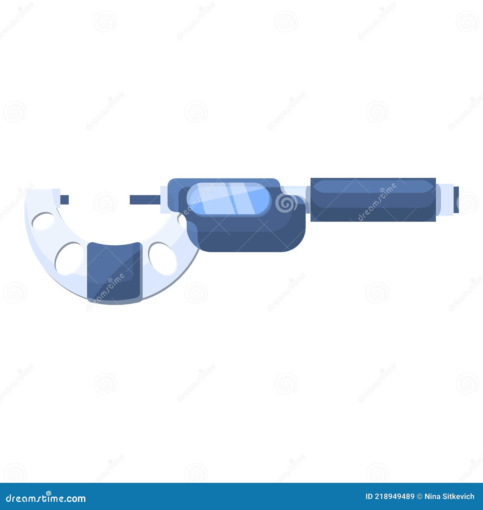 Digital Micrometer Build Icon, Cartoon Style Stock Vector ...