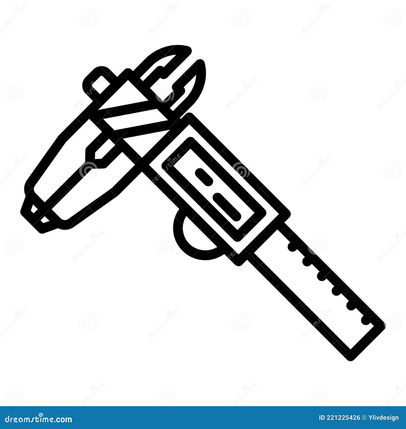 Digital Micrometer Control Icon, Outline Style Stock Vector ...
