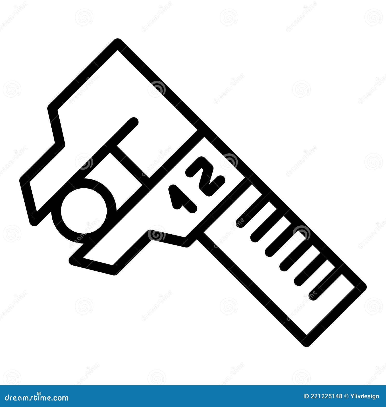Digital Micrometer Device Icon, Outline Style Stock Vector ...