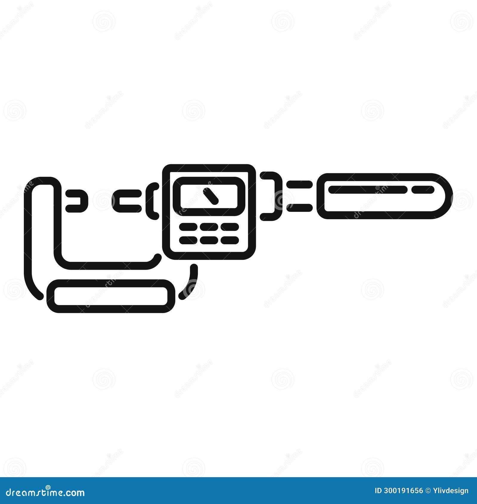 Digital Micrometer Device Icon Outline Vector. Laboratory Tool Stock ...