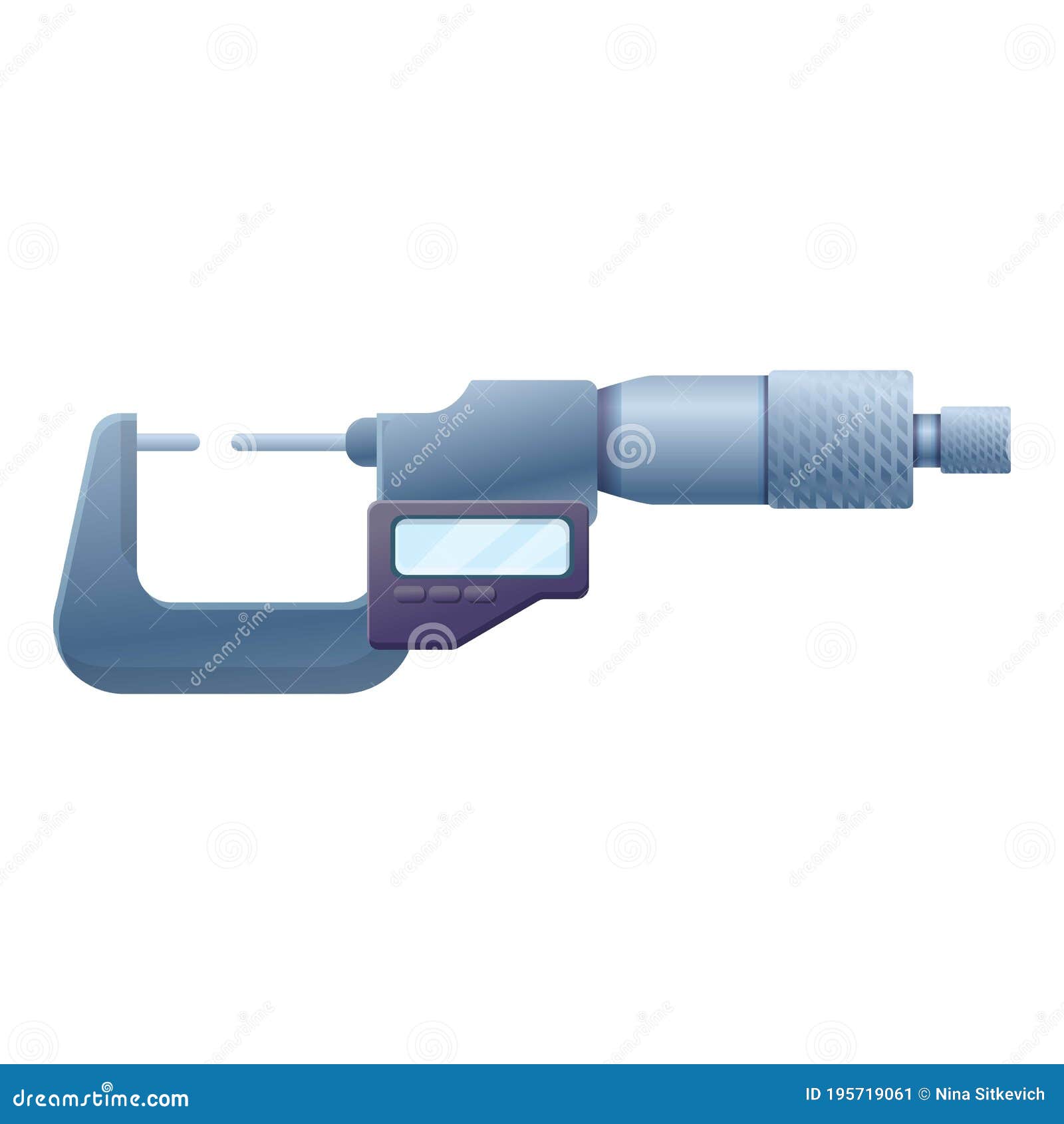 Set Of Micrometer. Cartoon Icon Design Template With Various Models ...