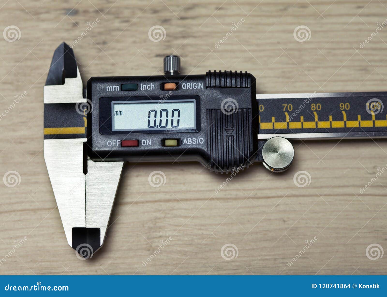 Digital Micrometer Industrial Still Life Against the Background of a ...