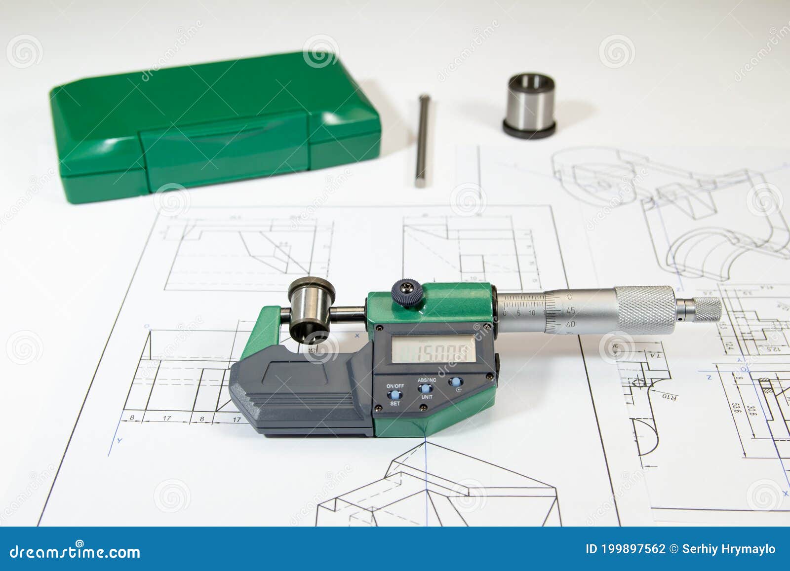 Digital Micrometer With Adjustable Pressure Measurement With Steel ...