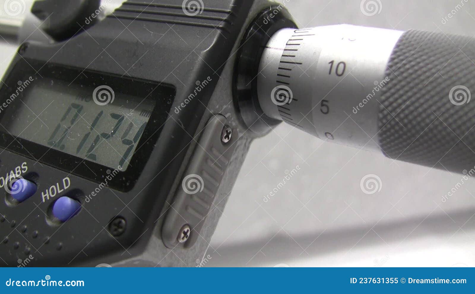 Digital Micrometer. the Numbers are Different. Micrometer Screen ...
