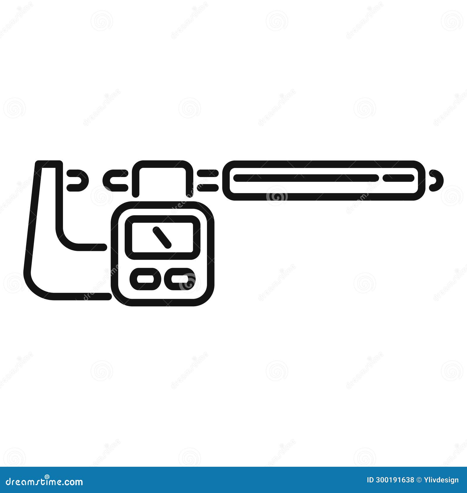 Digital Micrometer Ruler Icon Outline Vector. Laboratory Tool Stock ...