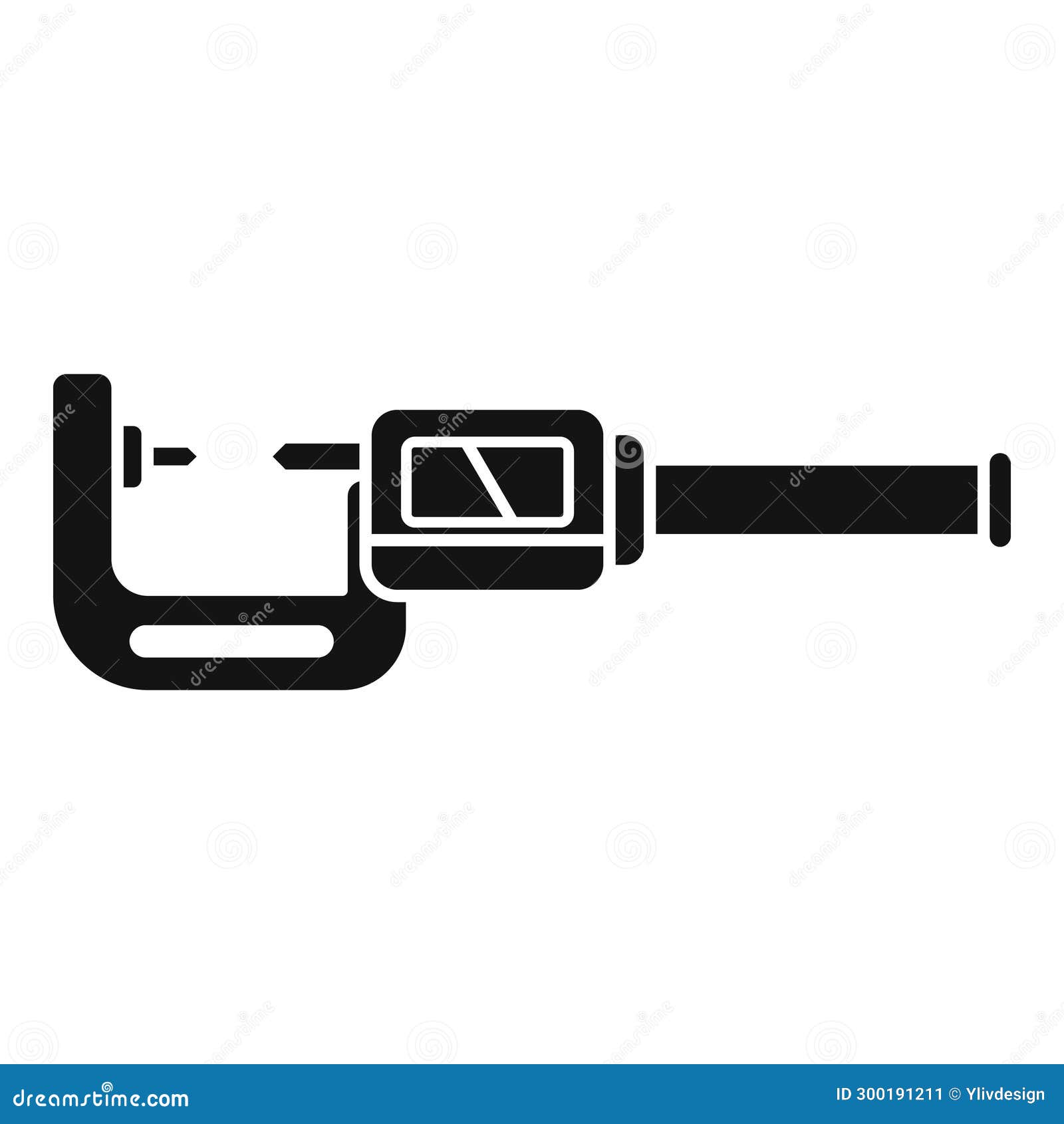 Digital Micrometer Ruler Icon Simple Vector. Laboratory Tool Stock ...