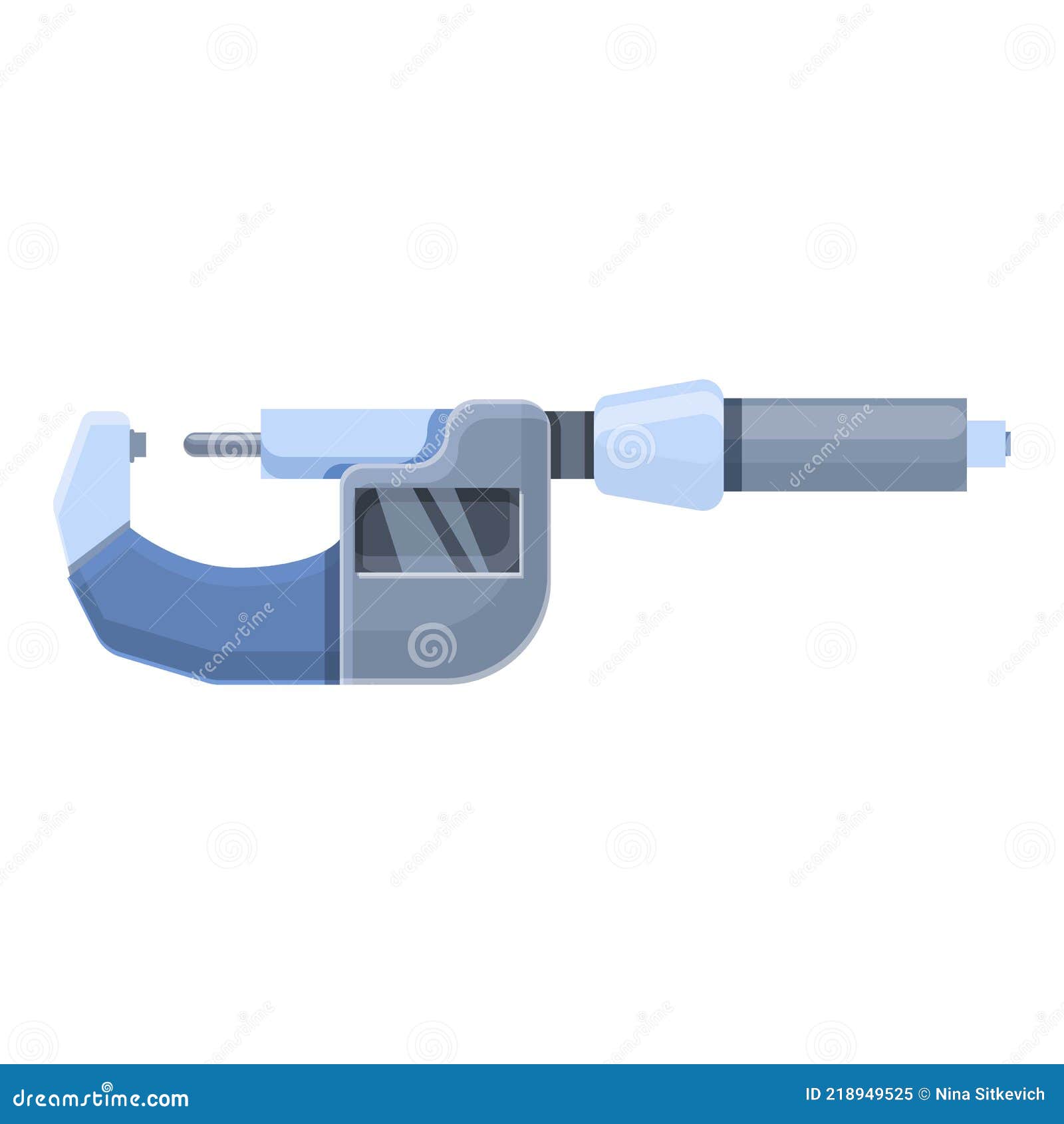 Digital Micrometer Scale Icon, Cartoon Style Stock Vector ...