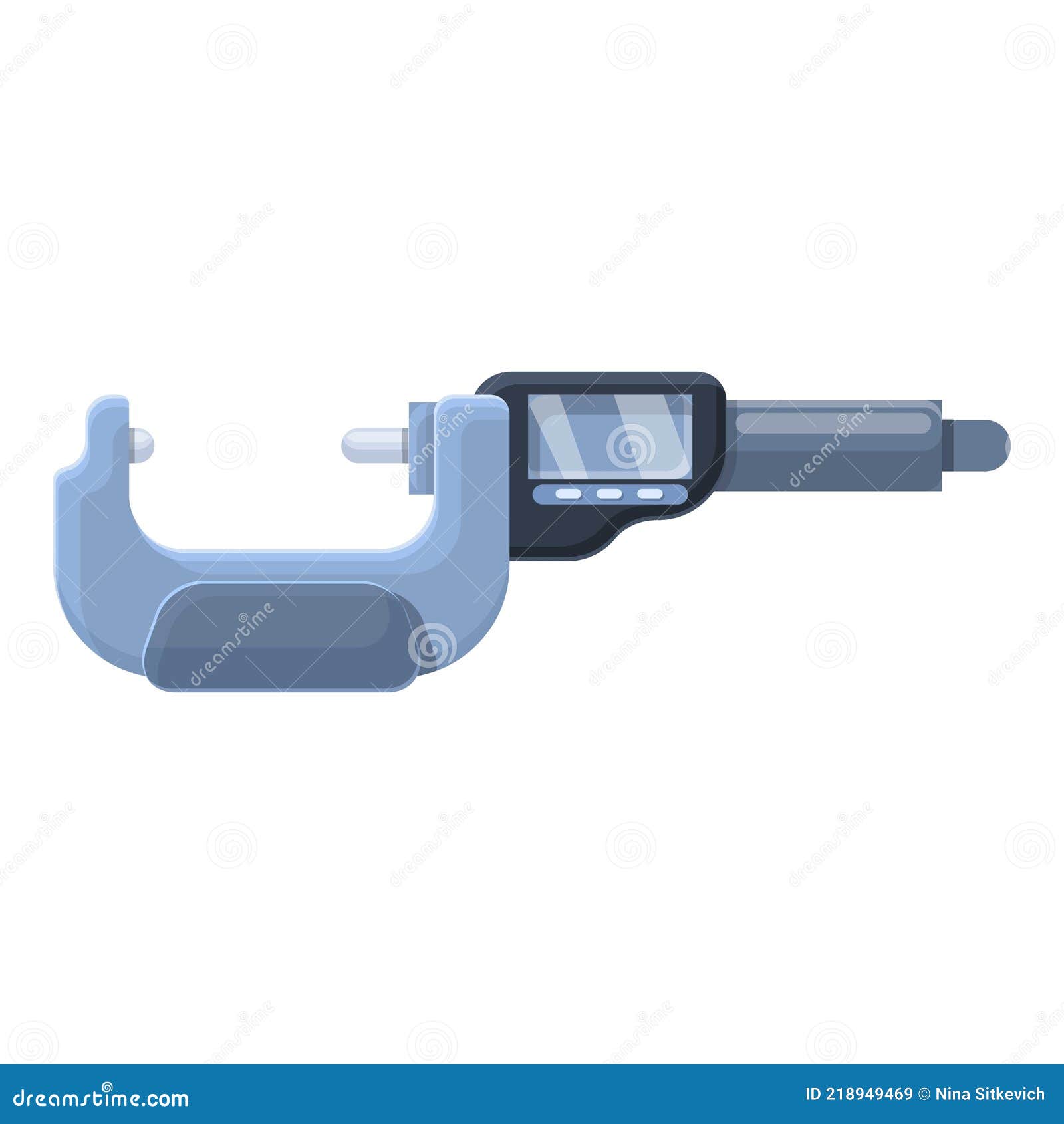 Set Of Micrometer. Cartoon Icon Design Template With Various Models ...