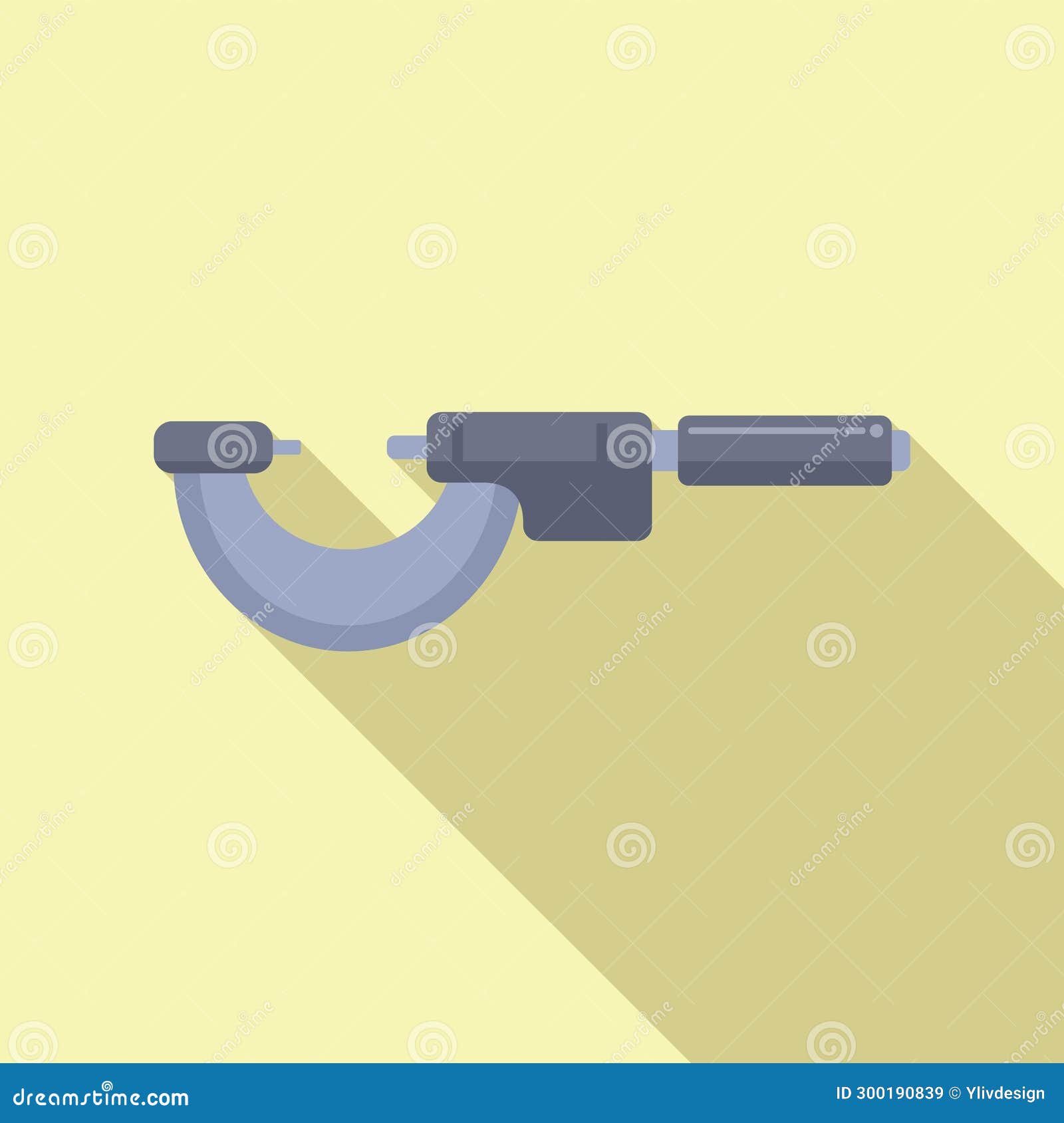 Digital Micrometer Tool Icon Flat Vector. Vernier Scale Stock Vector - Illustration of build ...