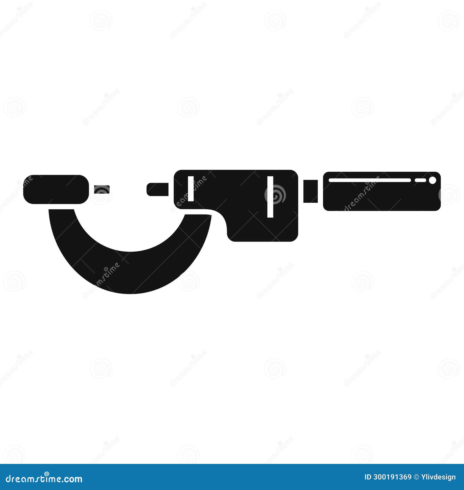 Digital Micrometer Tool Icon Simple Vector. Vernier Scale Stock ...
