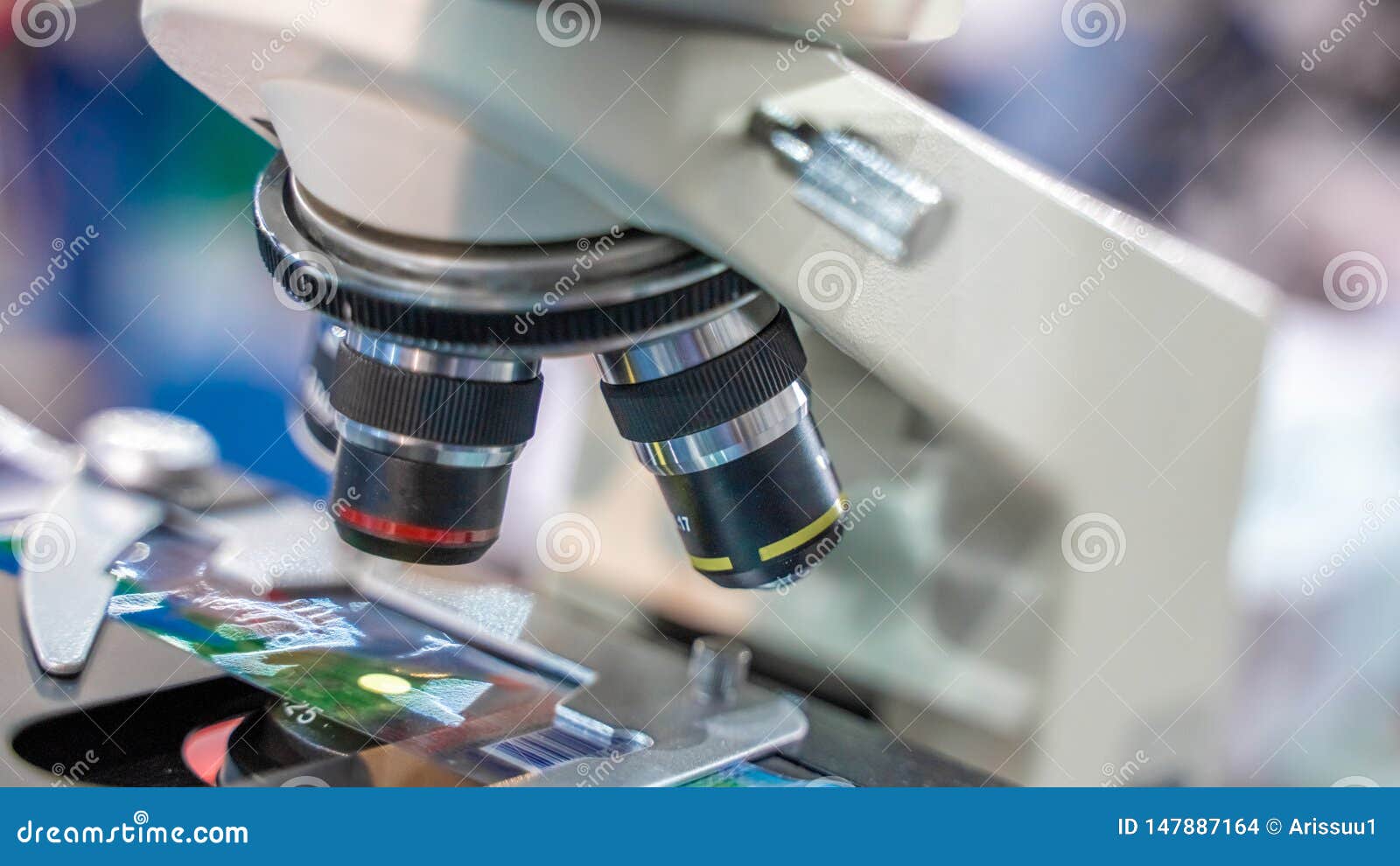 Digital Microscope Camera with Glass Slide Stock Photo - Image of ...