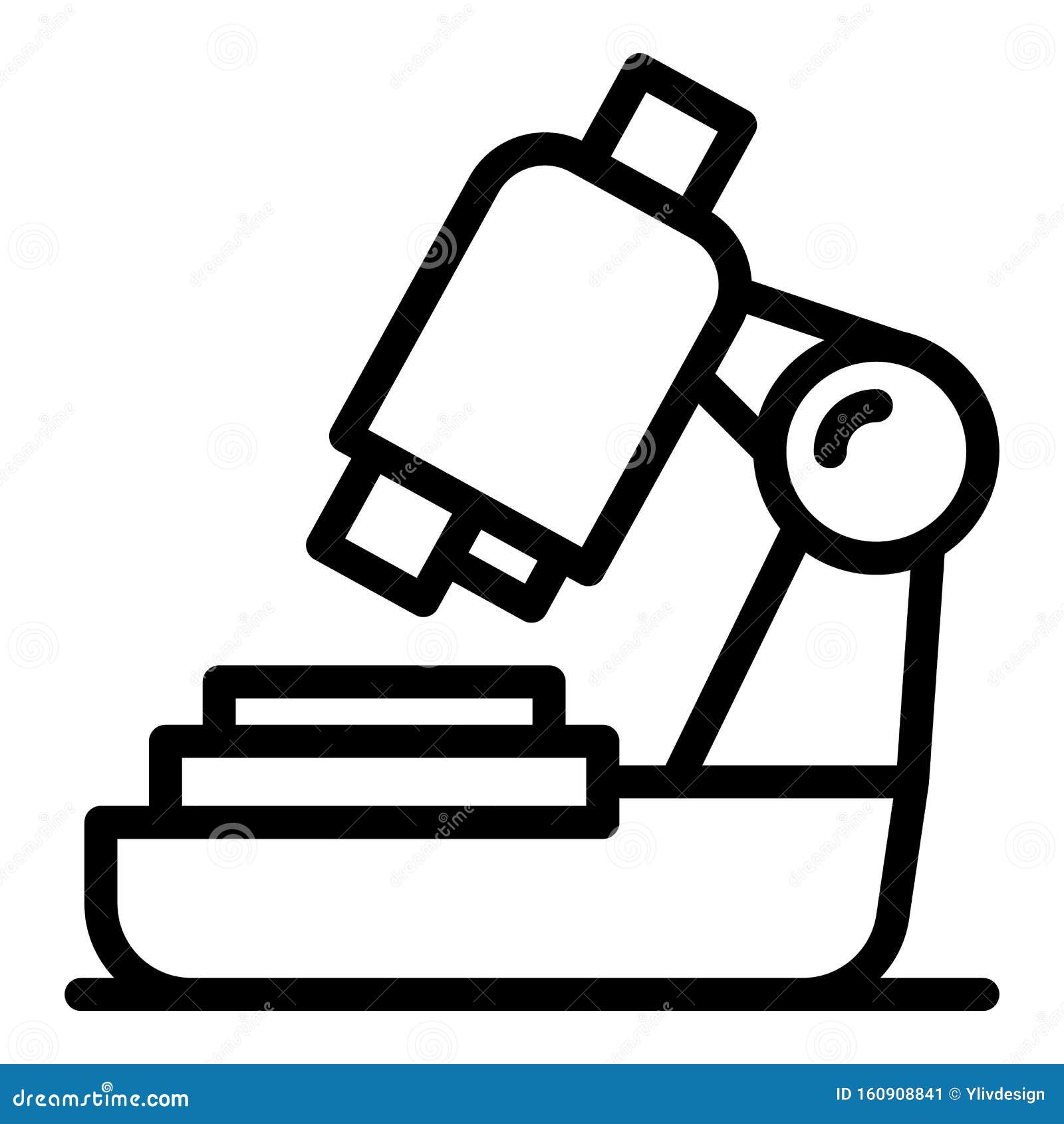 Digital Microscope Icon, Outline Style Stock Vector - Illustration of ...