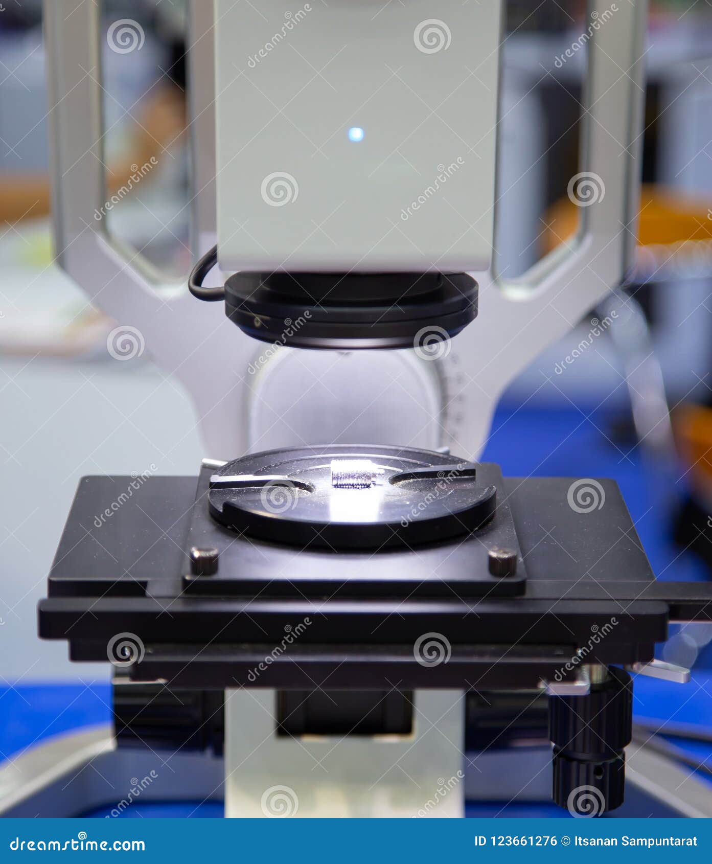 Digital Microscope Inspect Workpiece Stock Photo - Image of inspecting ...